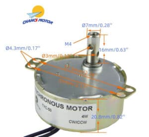 CHANCS TYC-50 12V AC Small Electric Synchronous Motor High Torque ...